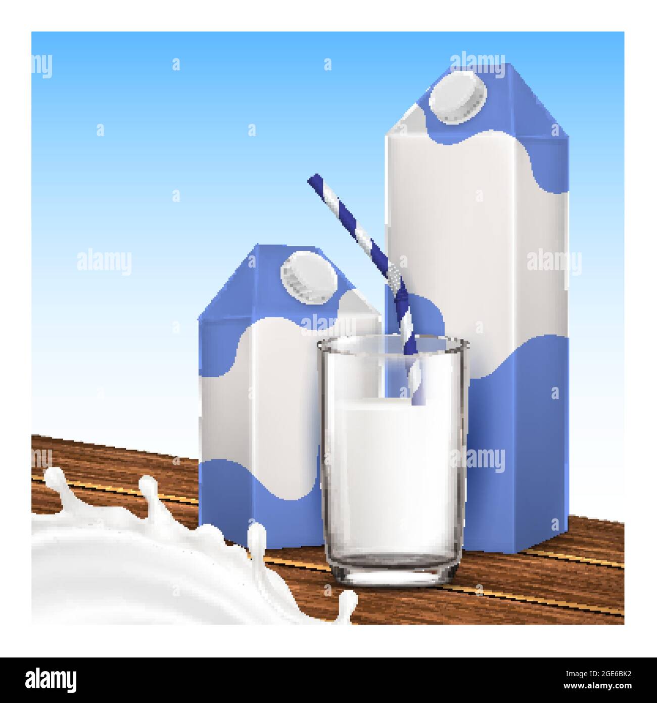 Milk Dairy Product Creative Promo Poster Vector Stock Vector Image ...