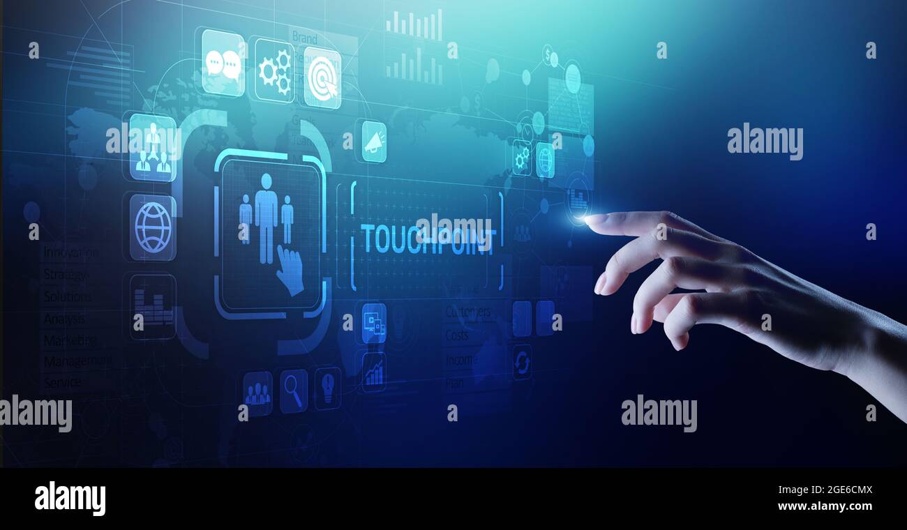 Touchpoint. Business strategy advertising and marketing concept Stock ...