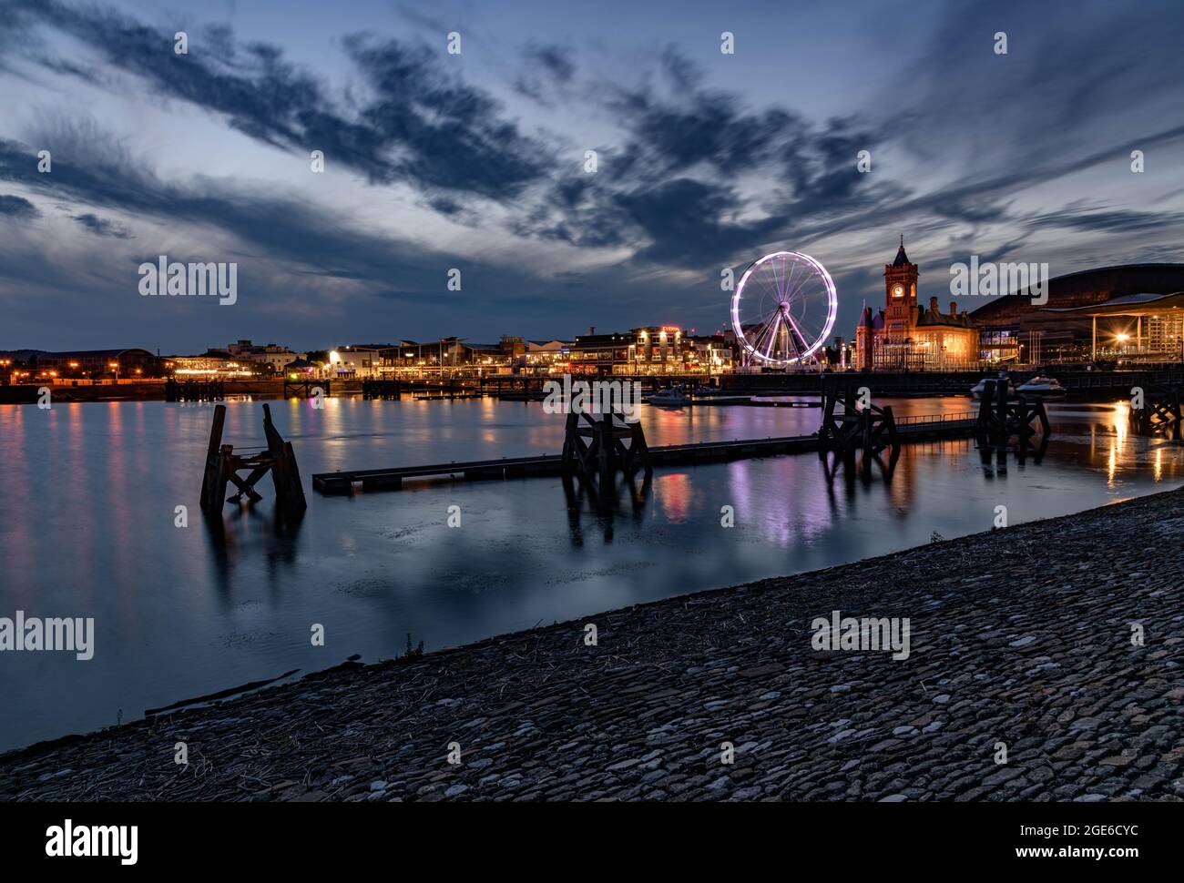 Cardiff bay big wheel hi-res stock photography and images - Alamy