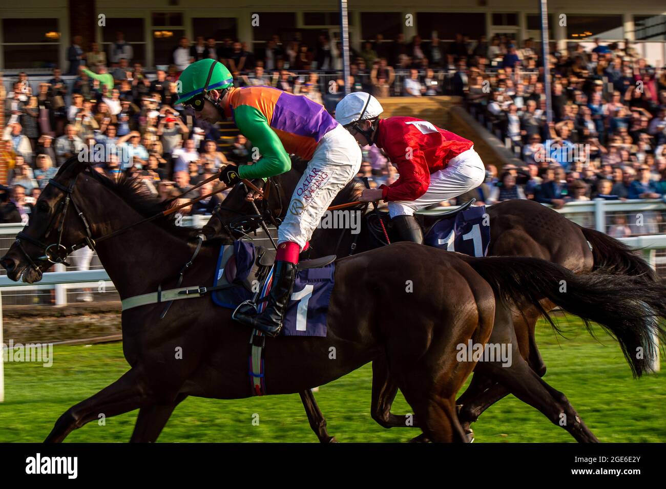 Windsor, Berkshire, UK. 16th August, 2021. Jockeys Oisin Murphy and ...