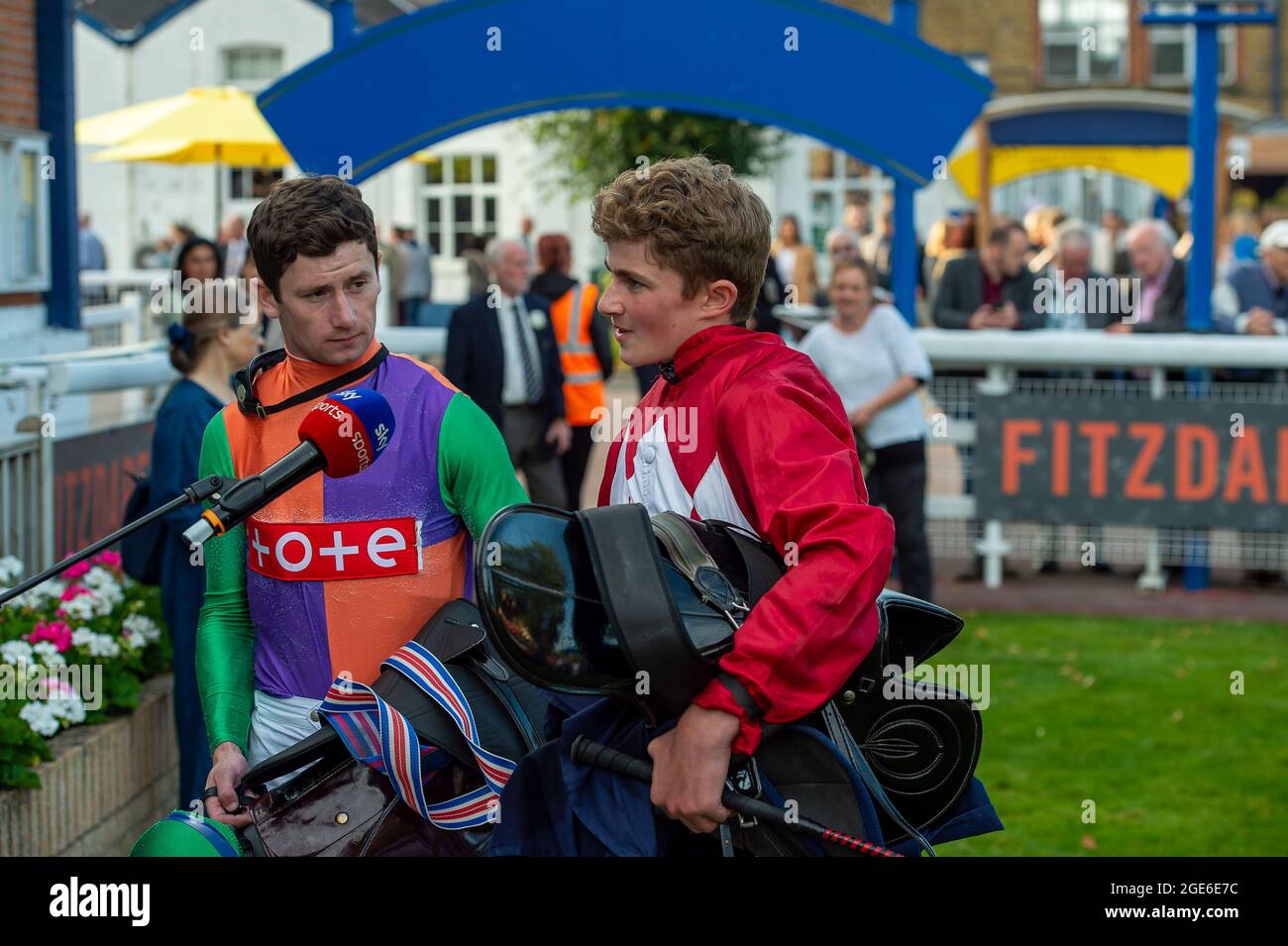 Windsor, Berkshire, UK. 16th August, 2021. Jockey Oisin Murphy winner ...