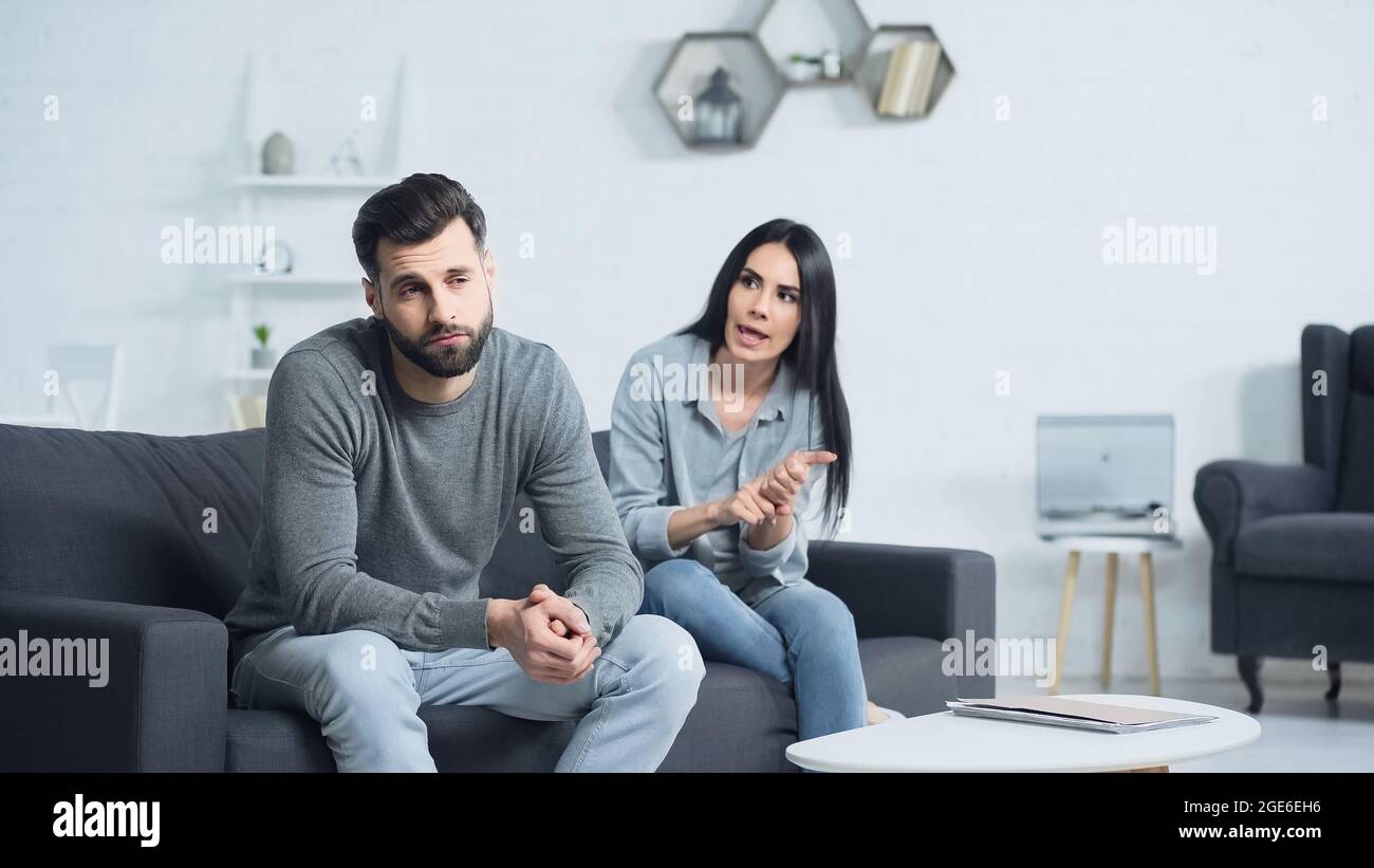 Frustrated woman distracted man hi-res stock photography and images - Alamy