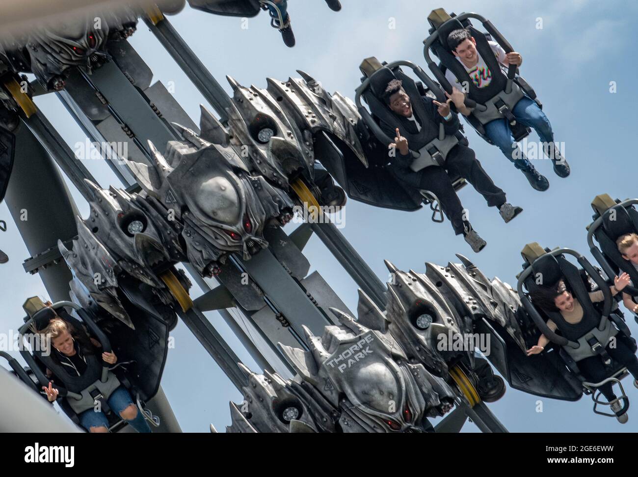 The Swarm Post apocalyptical Rollercoaster at Thorpe Park Theme Park ...