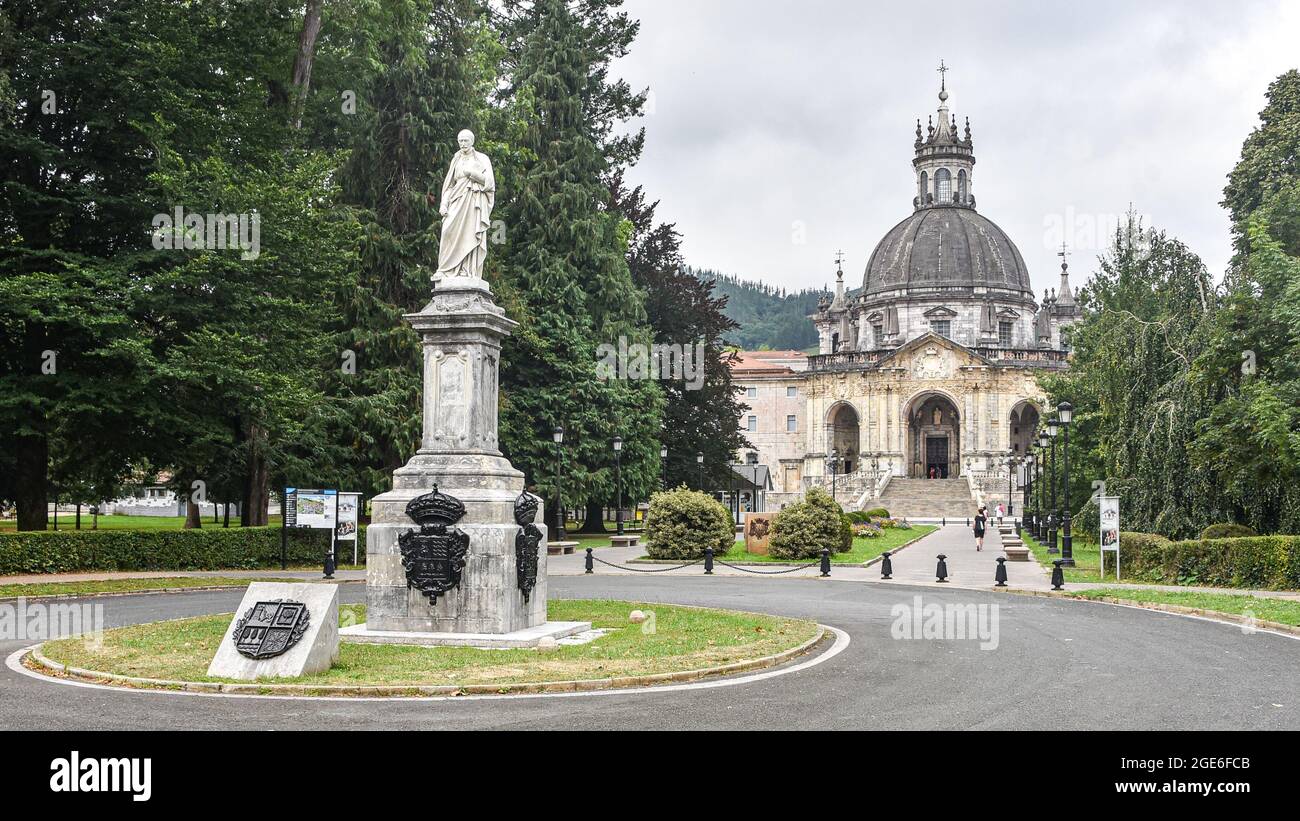 Loyola, Spain - 14 August 2021: Exterior views of the Sanctuary of ...