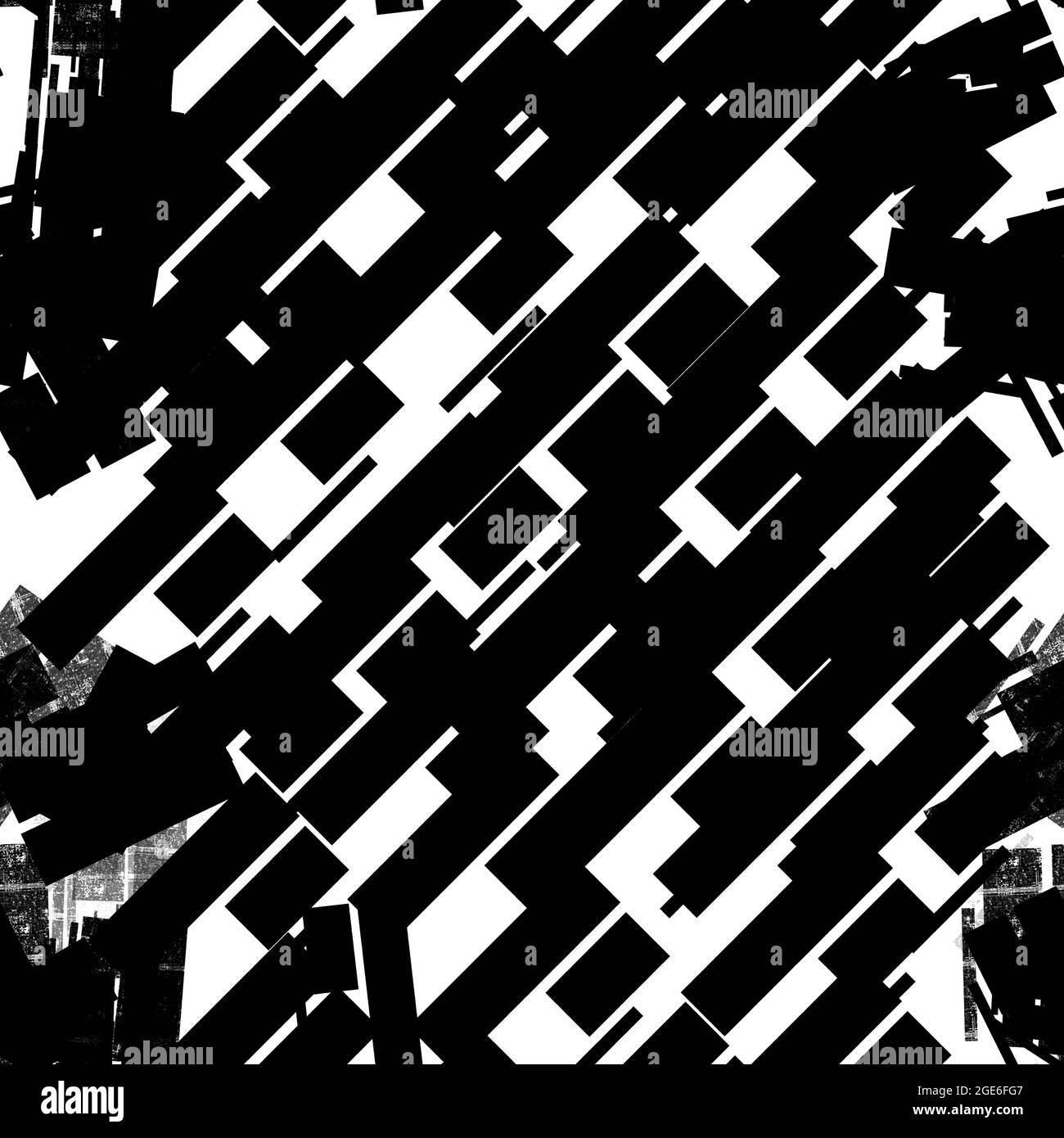 Glitch seamless texture or pattern. Black and white Stock Photo - Alamy