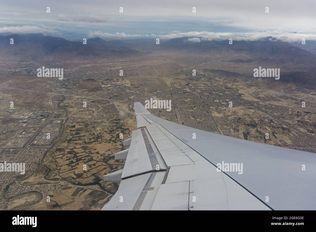 Aerial view of the city of Kabul from the Plane, Afghanistan Stock ...