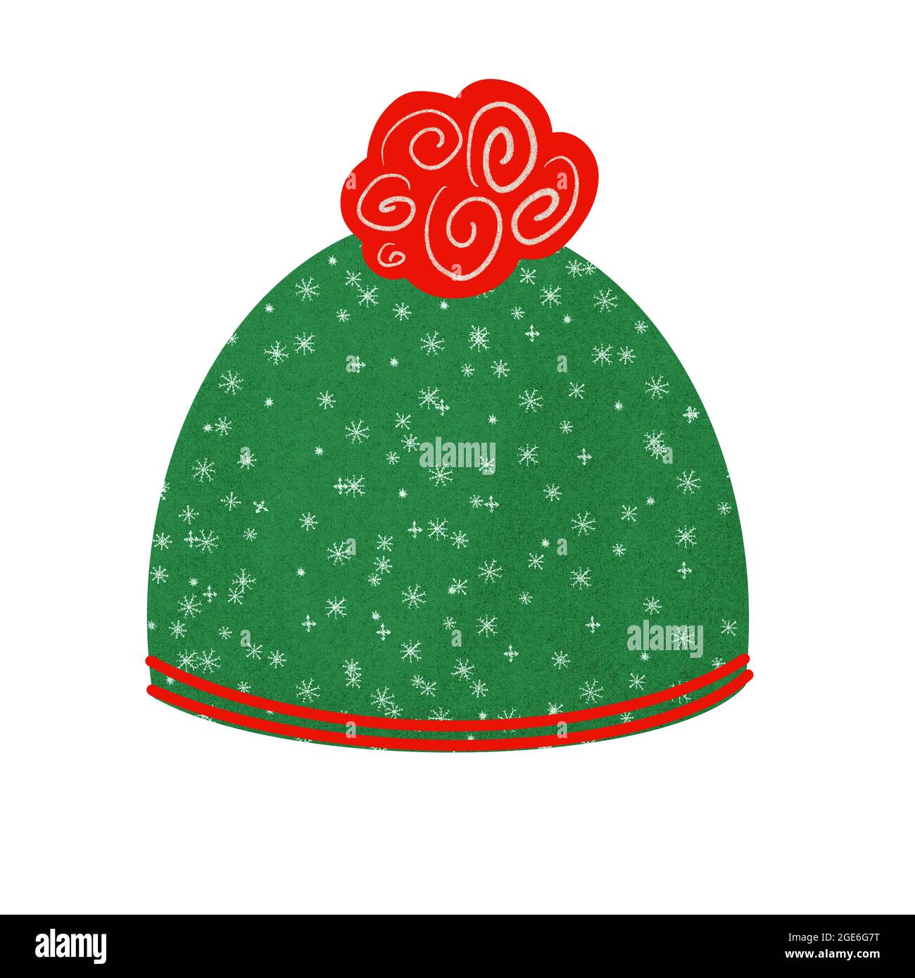 Green winter hat isolated on white background Stock Photo - Alamy