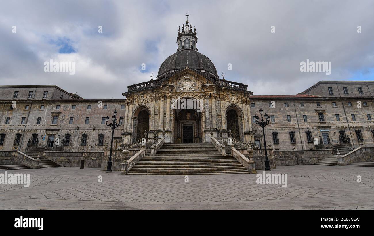 Loyola, Spain - 14 August 2021: Exterior views of the Sanctuary of ...