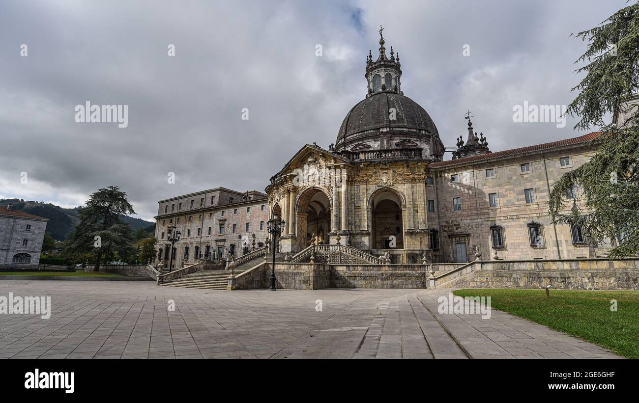 Loyola, Spain - 14 August 2021: Exterior views of the Sanctuary of ...