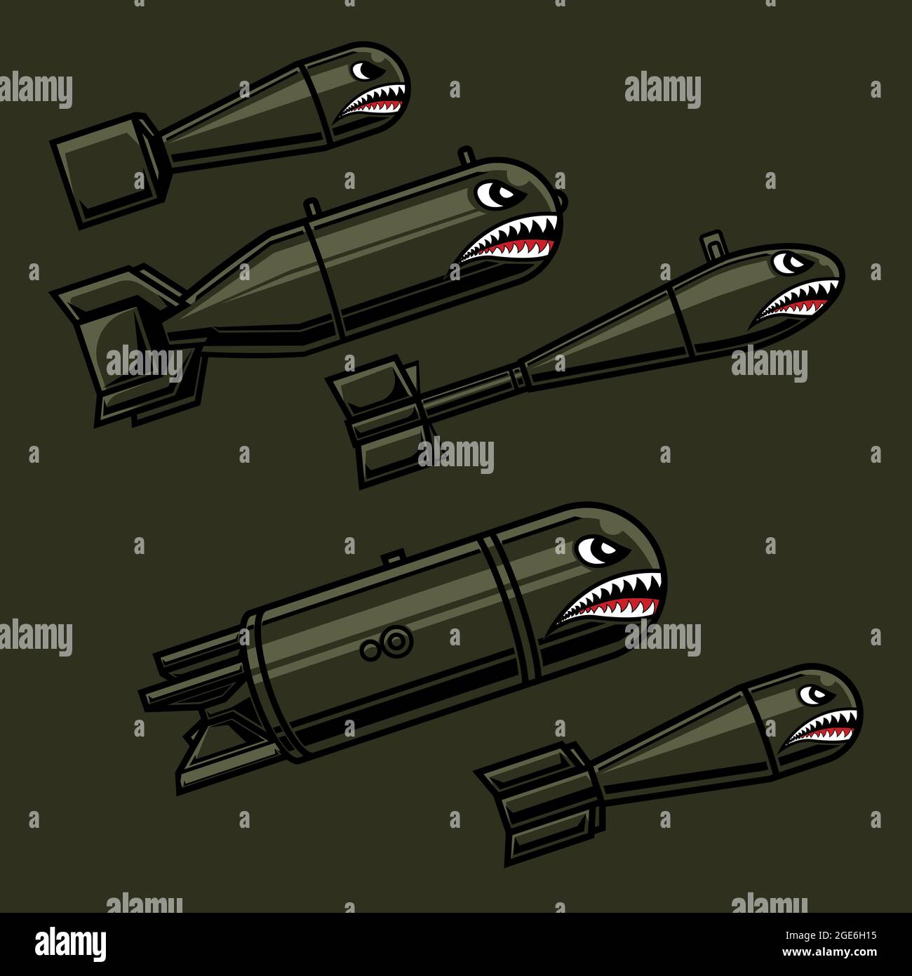 five vector bombs and different shapes Stock Vector Image & Art - Alamy