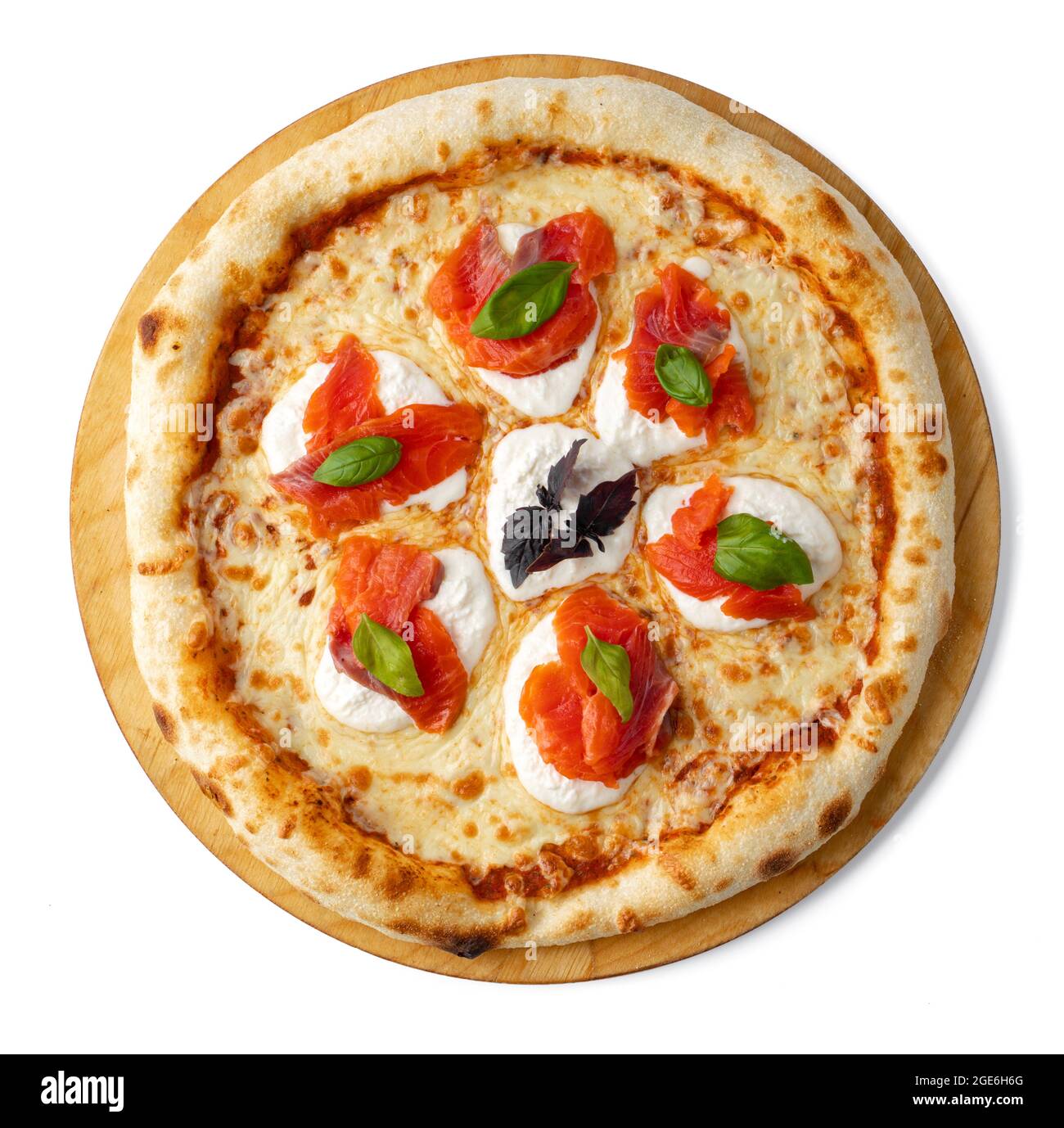 Fresh homemade pizza margherita Cut Out Stock Images & Pictures - Alamy