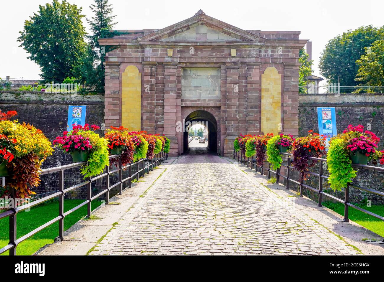 Colmar Gate (Porte de Colmar) in Neuf-Brisach, Alsace, Haut-Rhin ...