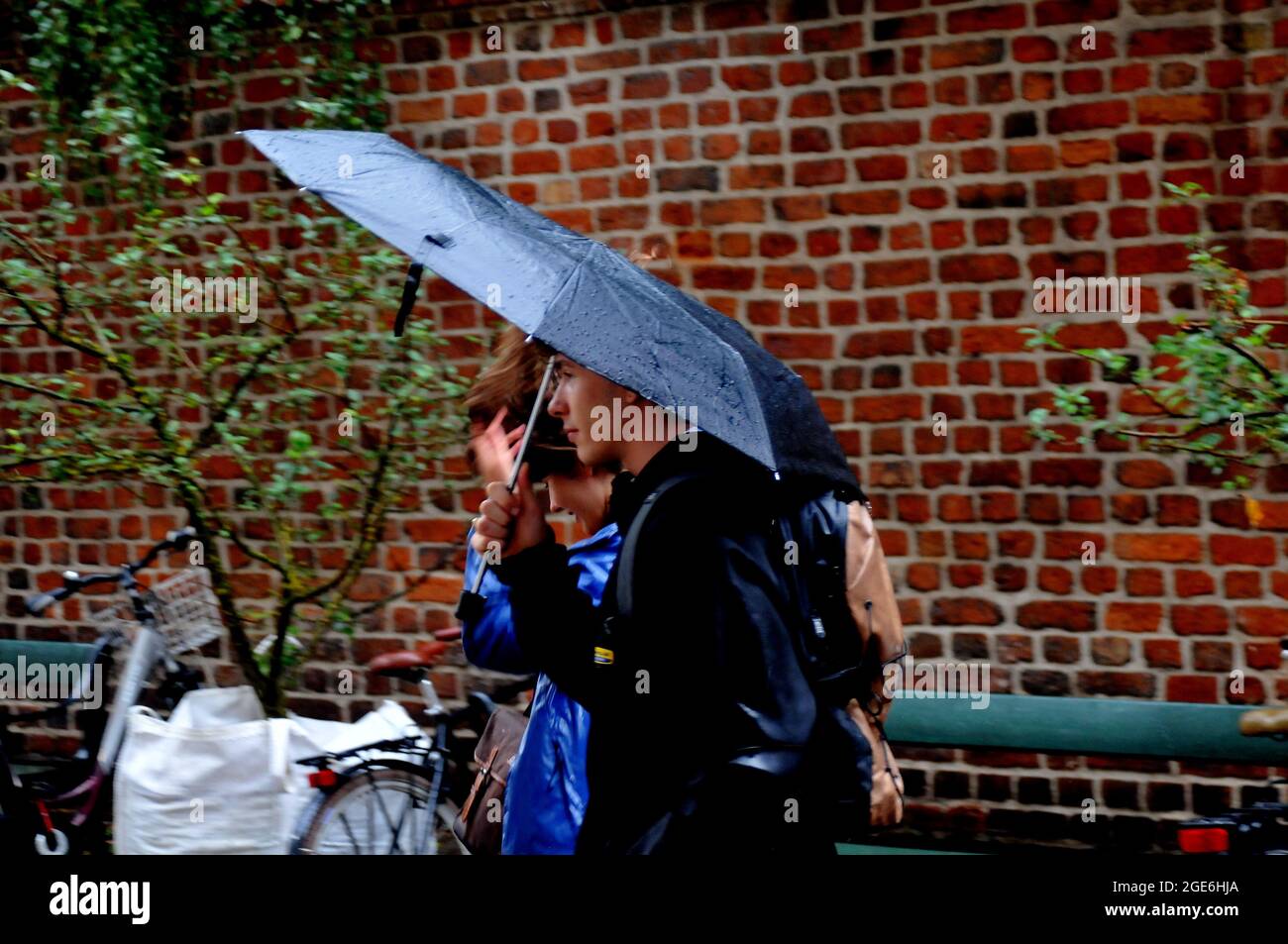 Copenhagen, Denmark., 17 .August 2021, Heavy rain fals in danis capital ...