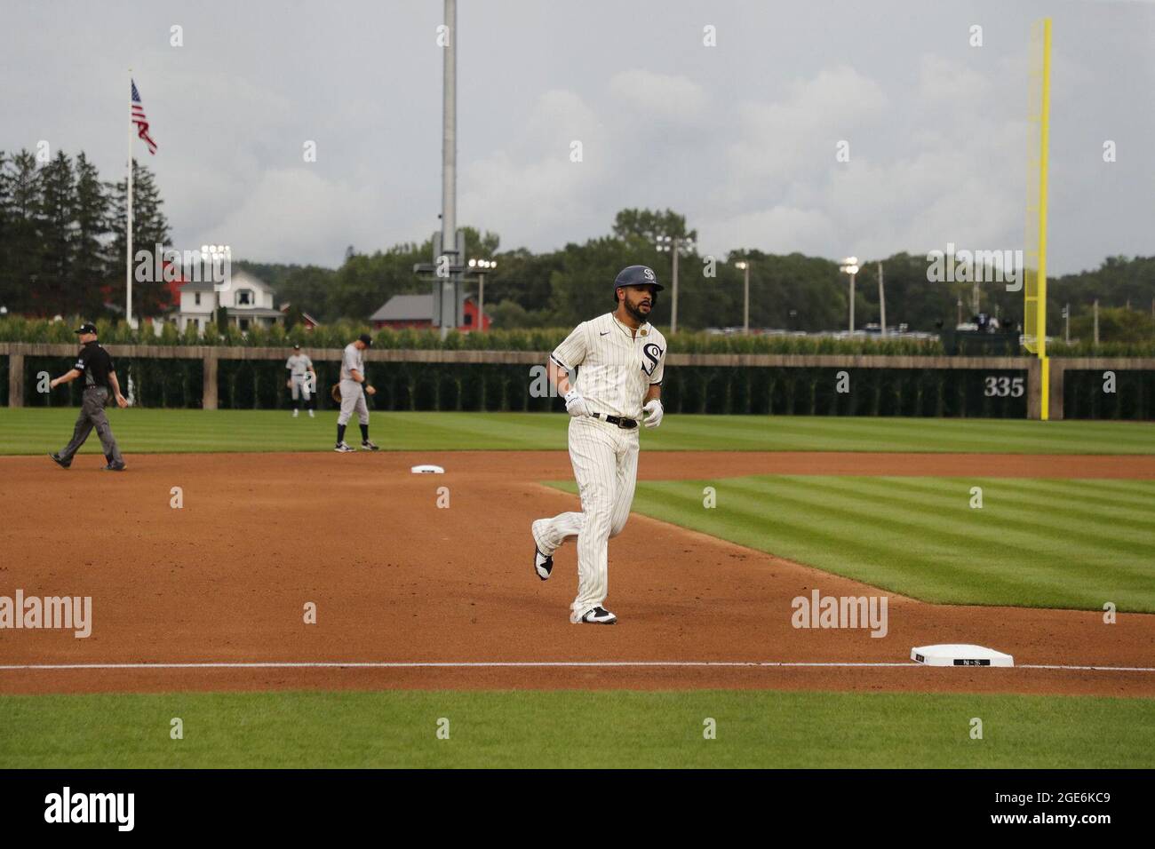 White Sox first baseman Jose Abreu rounds the bases after hitting a ...