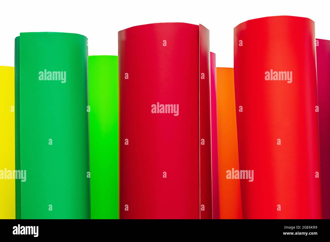 adhesive colored films. Plotter film. Material for advertisers Stock ...