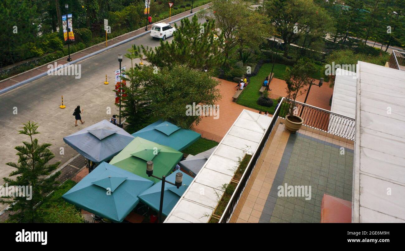 Terrace and outdoor of a shopping mall in Baguio, Philippines ...