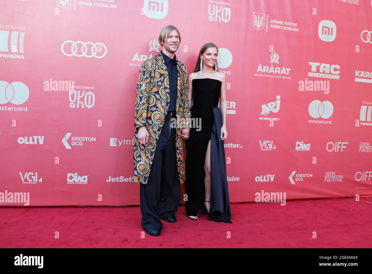 Non Exclusive: ODESA, UKRAINE - AUGUST 14, 2021 - Singer Ivan Dorn and ...