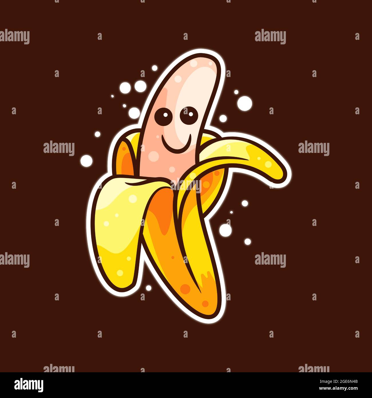 CUTE BANANA CHARACTER FOR ICON, LOGO, STICKER AND ILLUSTRATION Stock ...