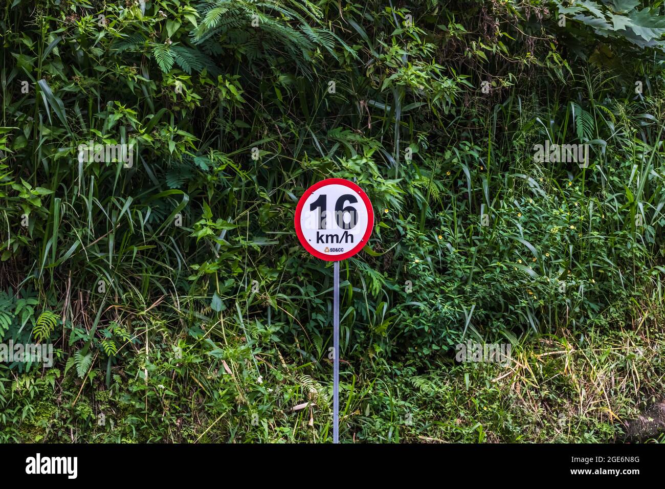 Speed Limit Sign 16kmh Stock Photo - Alamy