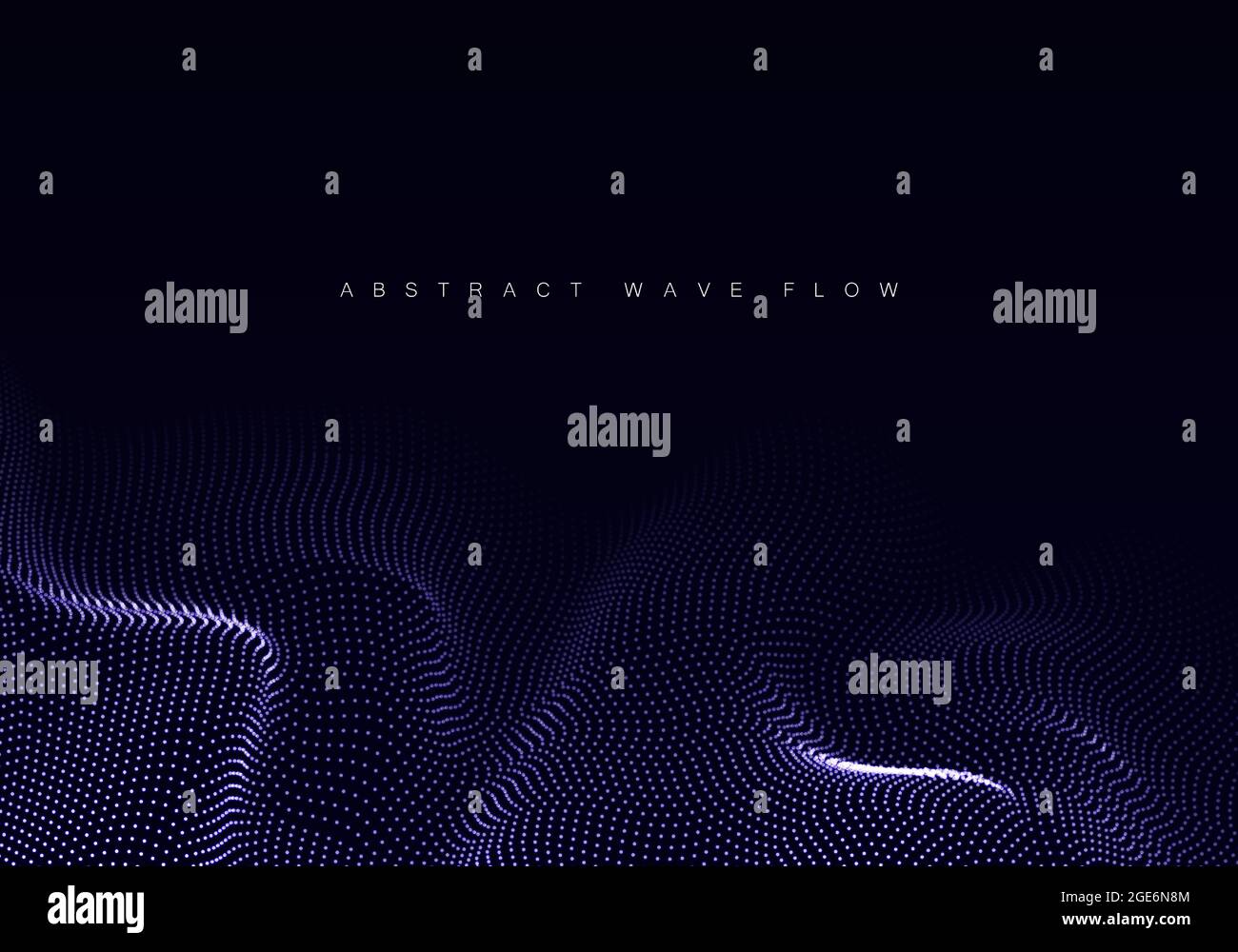 Abstract wave design element array of glowing dots Wave shape floating ...