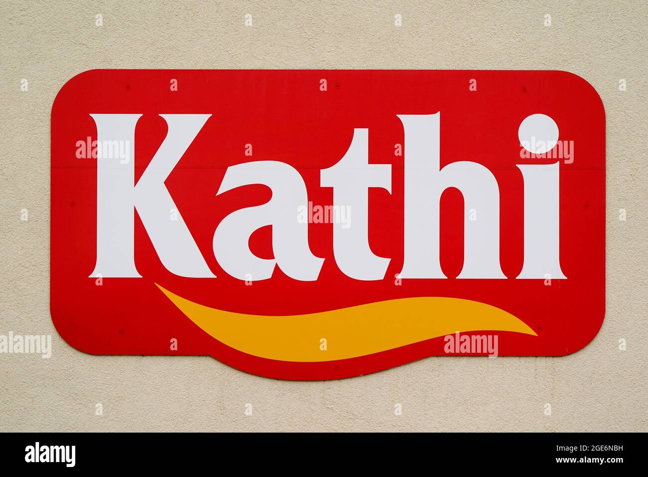 Halle, Germany. 17th Aug, 2021. The "Kathi" logo of KATHI Rainer Thiele ...