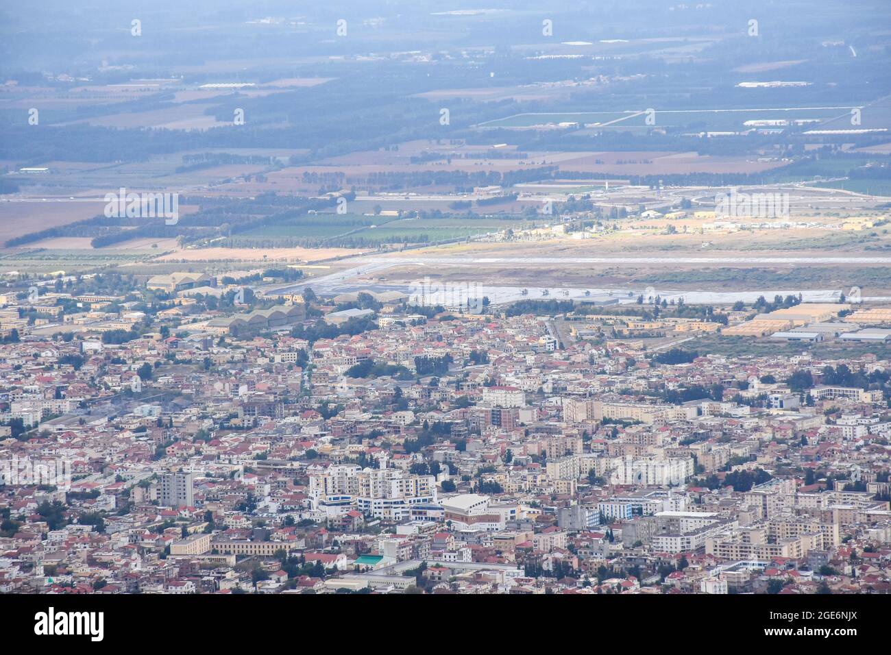 Aerial view of Blida city from Chrea National Park, Algeria Stock Photo ...