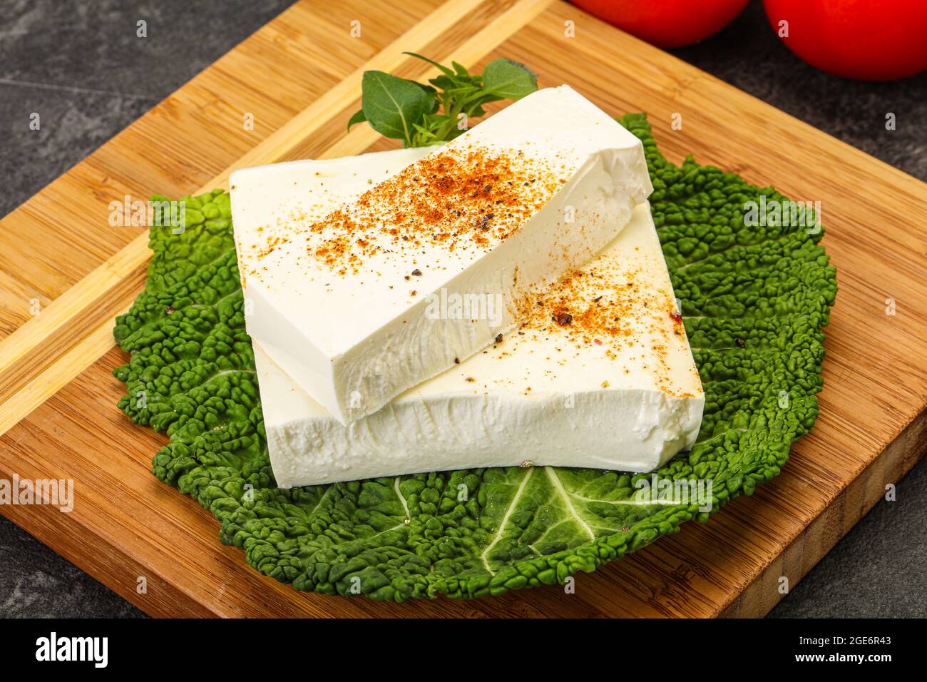 Greek Feta soft cheese for salad Stock Photo - Alamy
