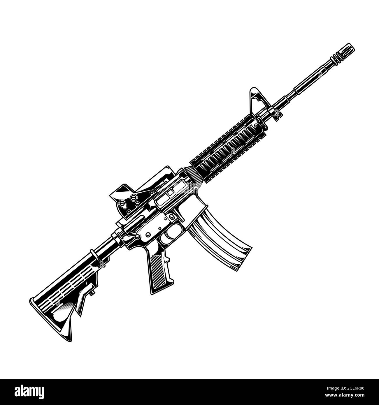 Gun vector vectors hi-res stock photography and images - Alamy
