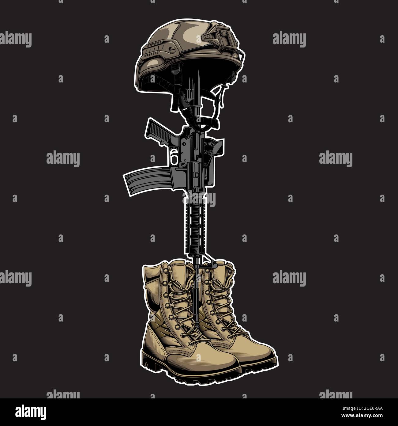 Soldier in vector Stock Vector Images - Alamy