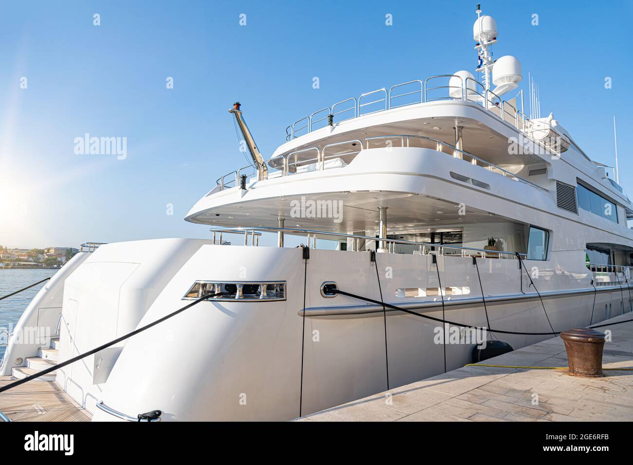 Large catamaran at the marina Stock Photo - Alamy