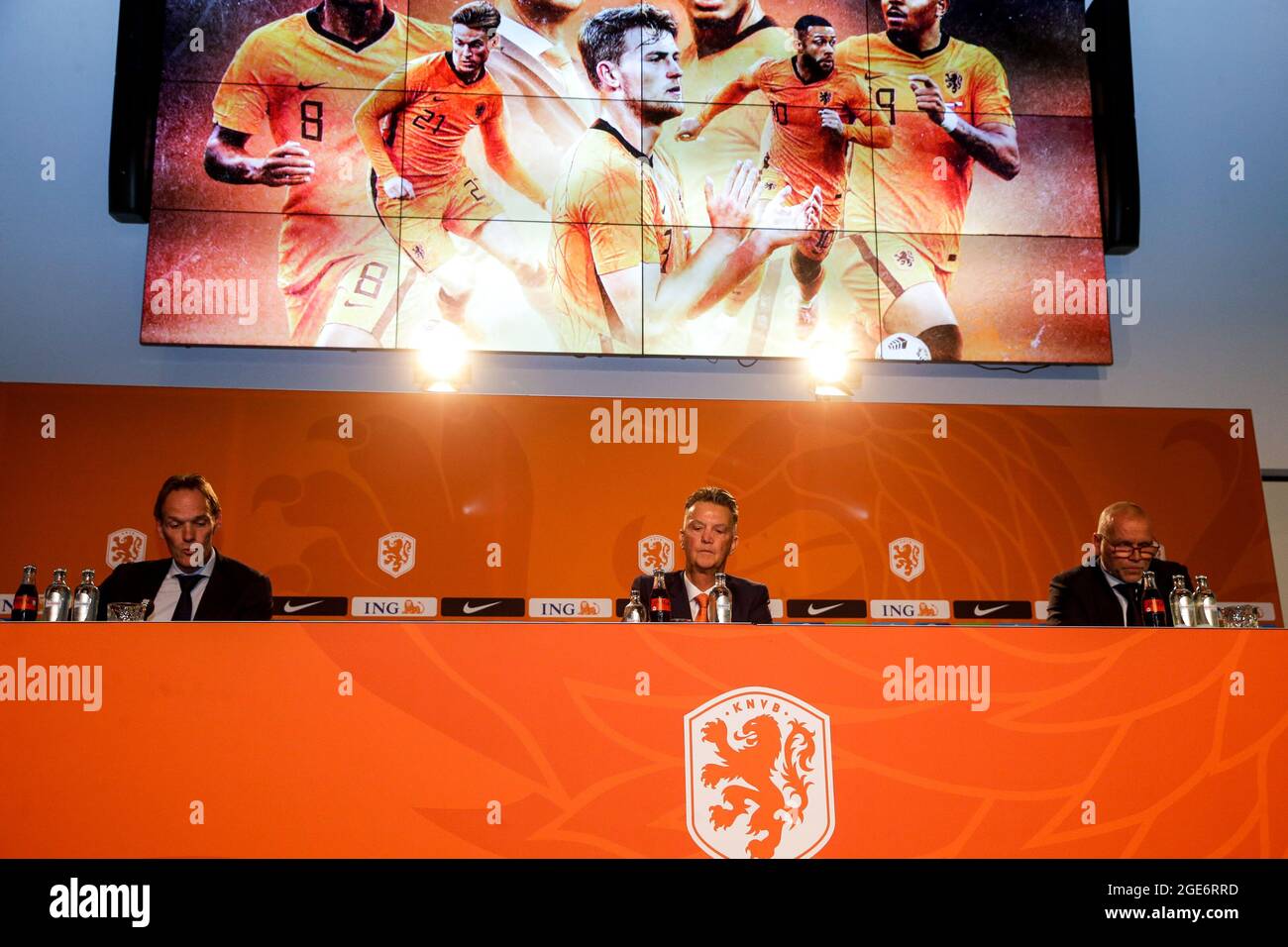 ZEIST, NETHERLANDS - AUGUST 17: Bas Ticheler of KNVB, Louis van Gaal of ...