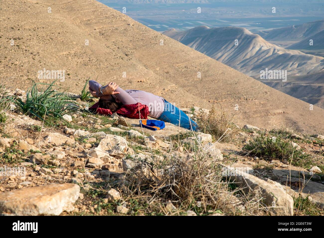 Travellers at rest Central Jordan Valley. The Jordan Rift Valley, also ...
