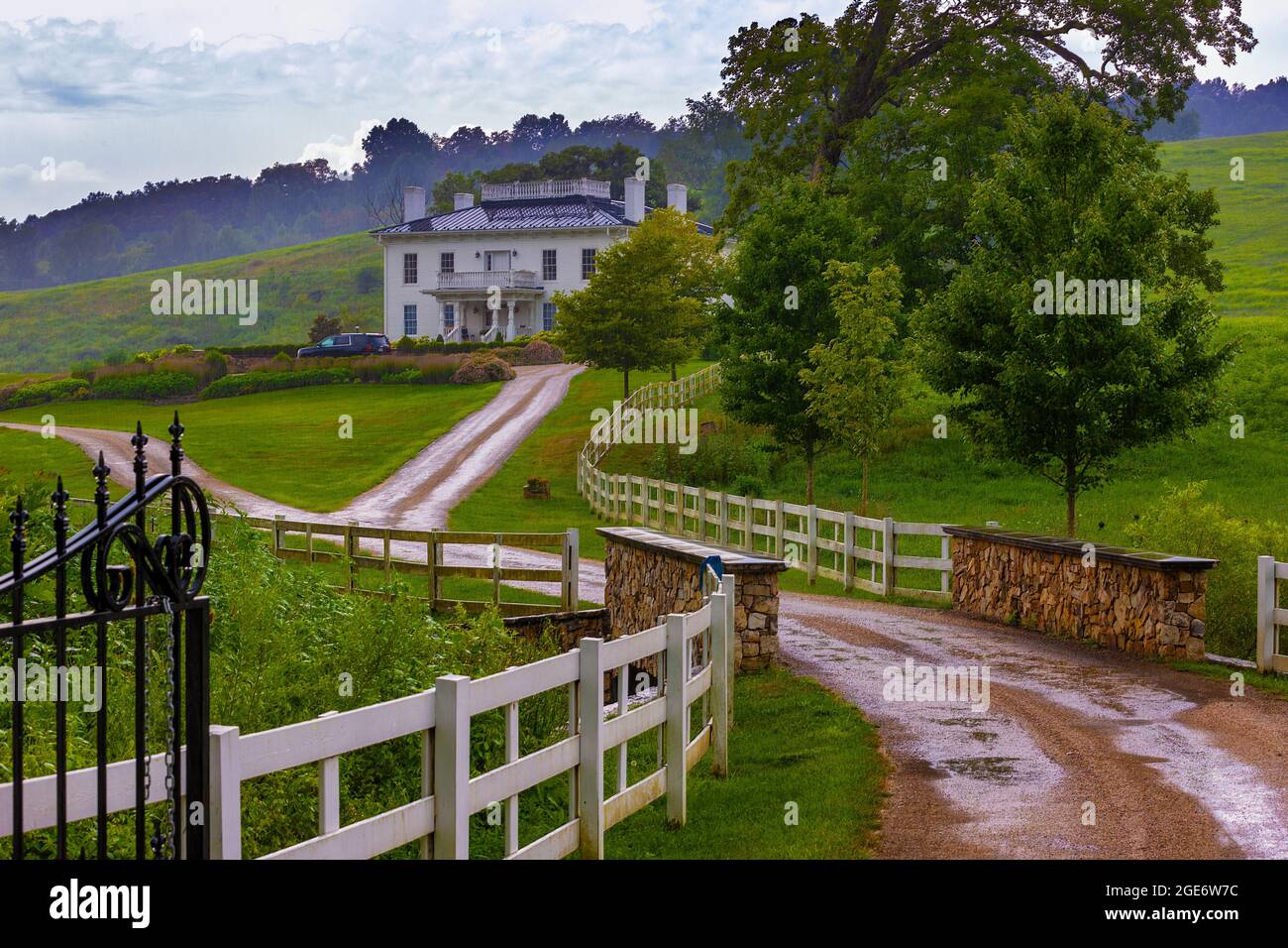 Lebanon Virginia, USA - Autust 7, 2021: Ellenbrook mansion is a museum ...