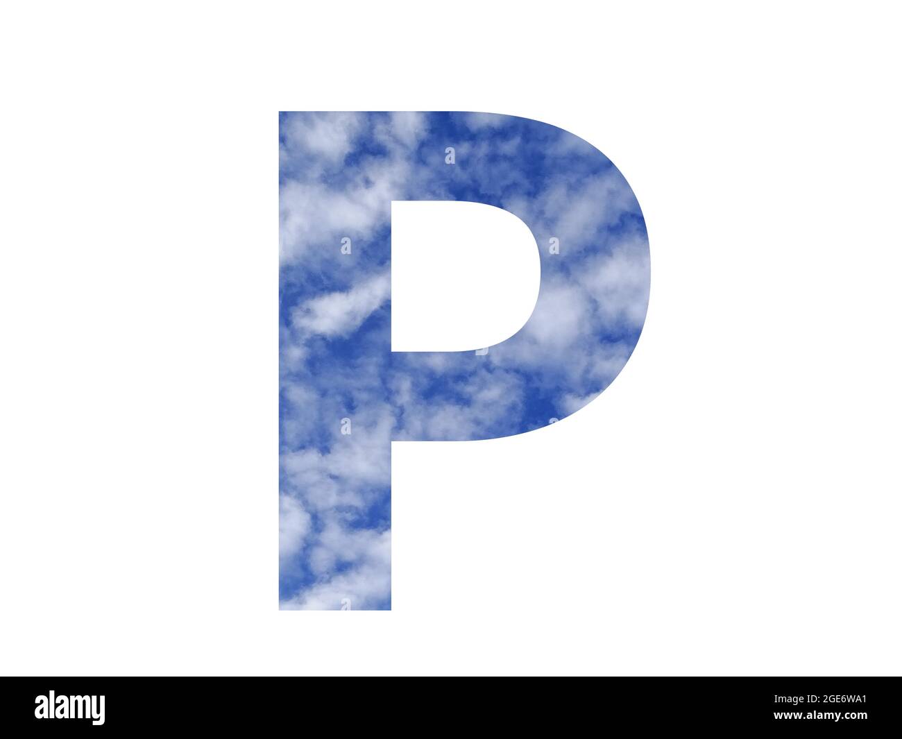 The Letter P In Blue