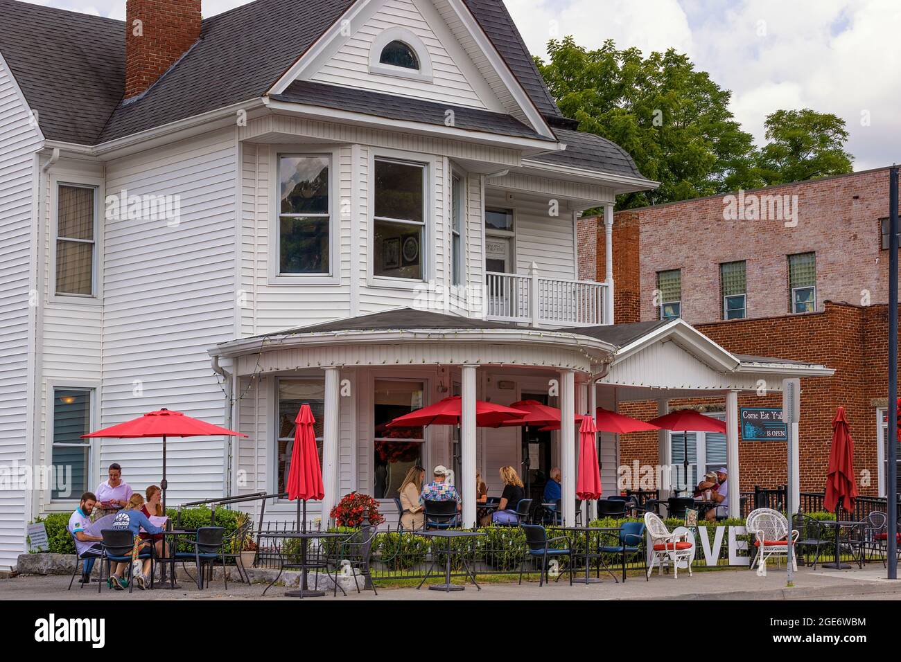 Tazewell, Virginia, USA - August 10, 2021: A Victorian home serves as a ...