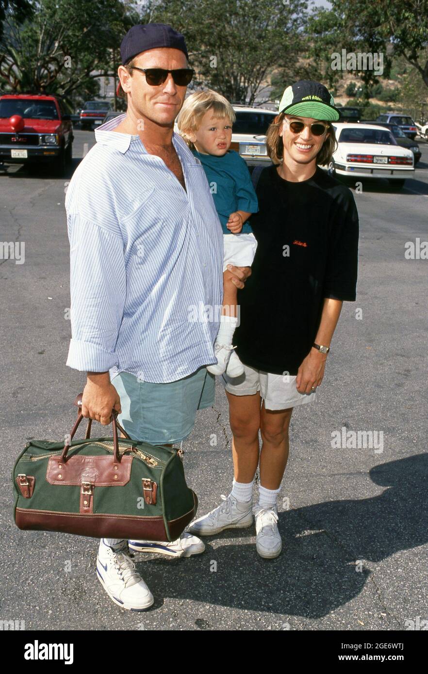 Corbin Bernsen, Oliver Bernsen and Amanda Pays during Hollywood All ...
