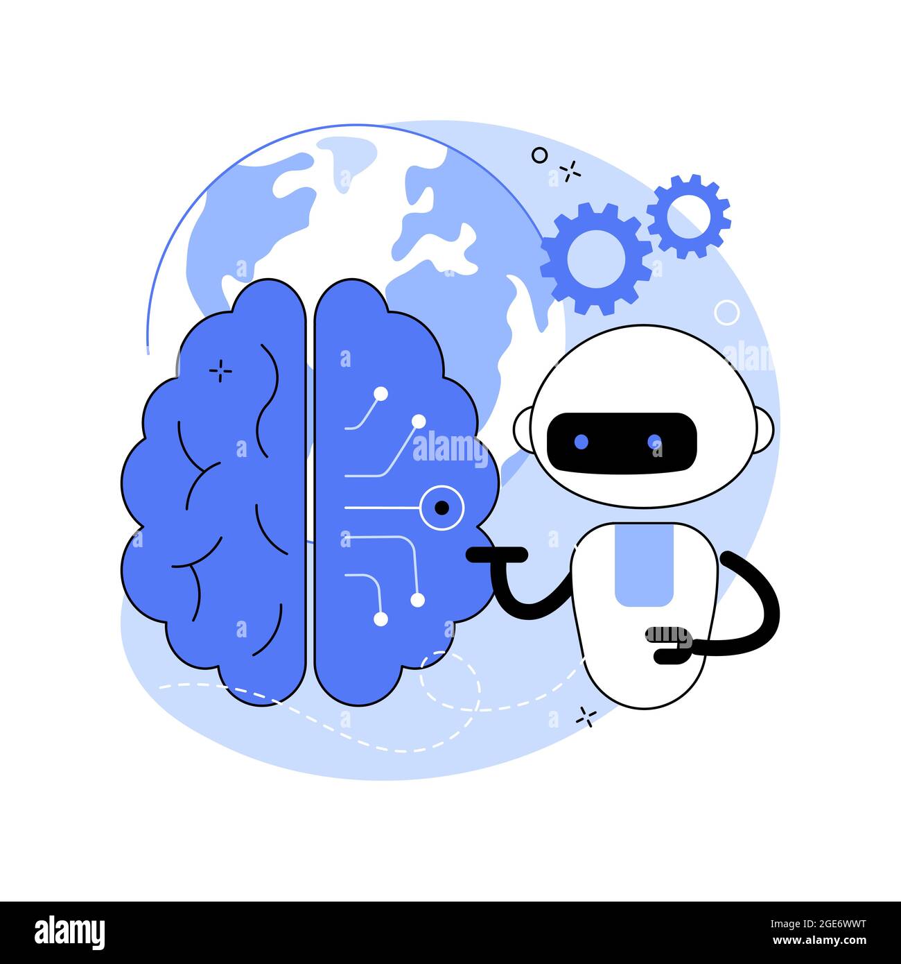 Technological singularity abstract concept vector illustration Stock ...