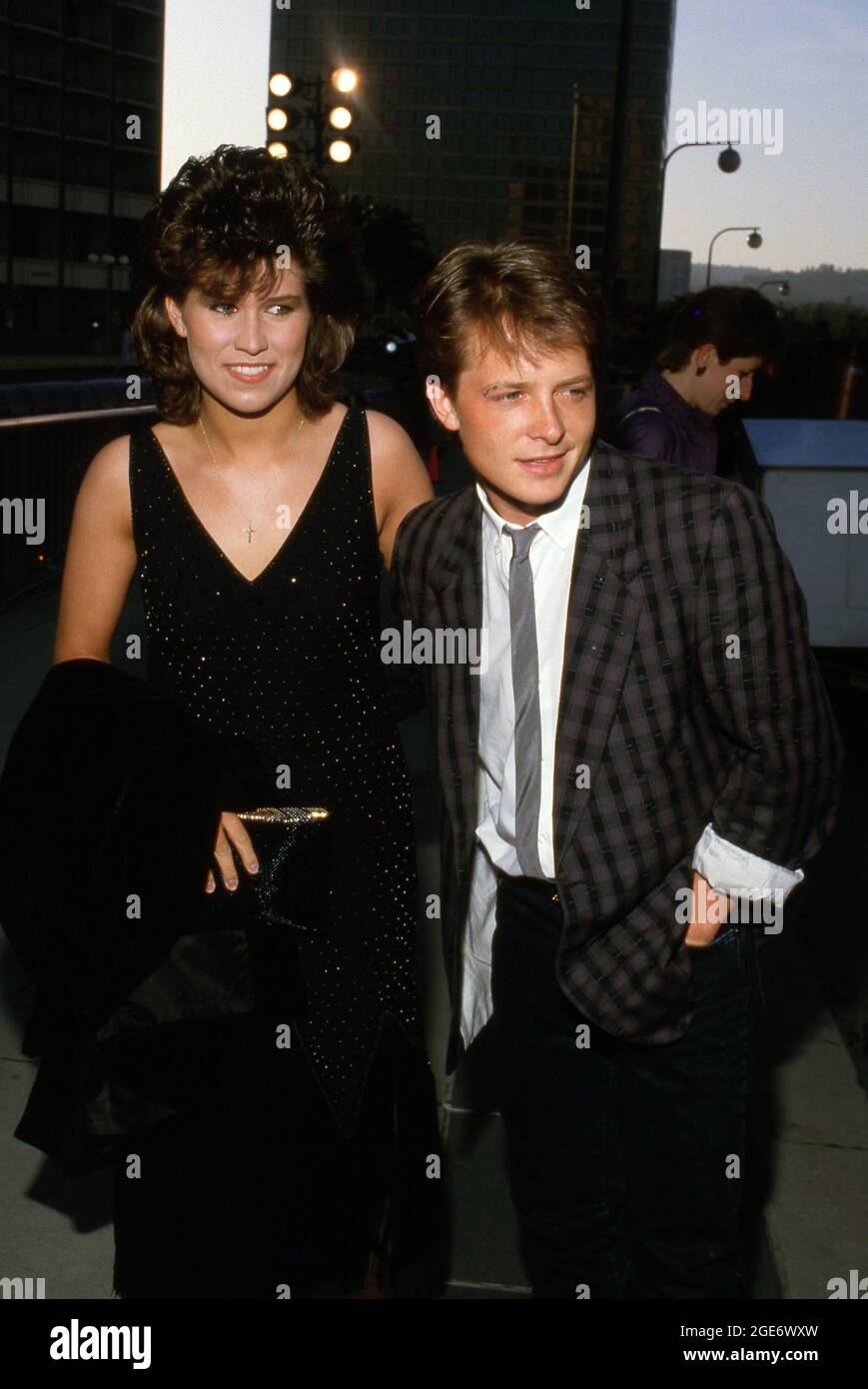 Mamcy Mckeon And Michael J Fox At The Nbc Network All Star Party For 1985 Summer Tca Press Tour