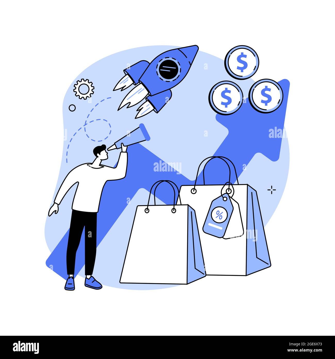 Upselling abstract concept vector illustration Stock Vector Image & Art ...