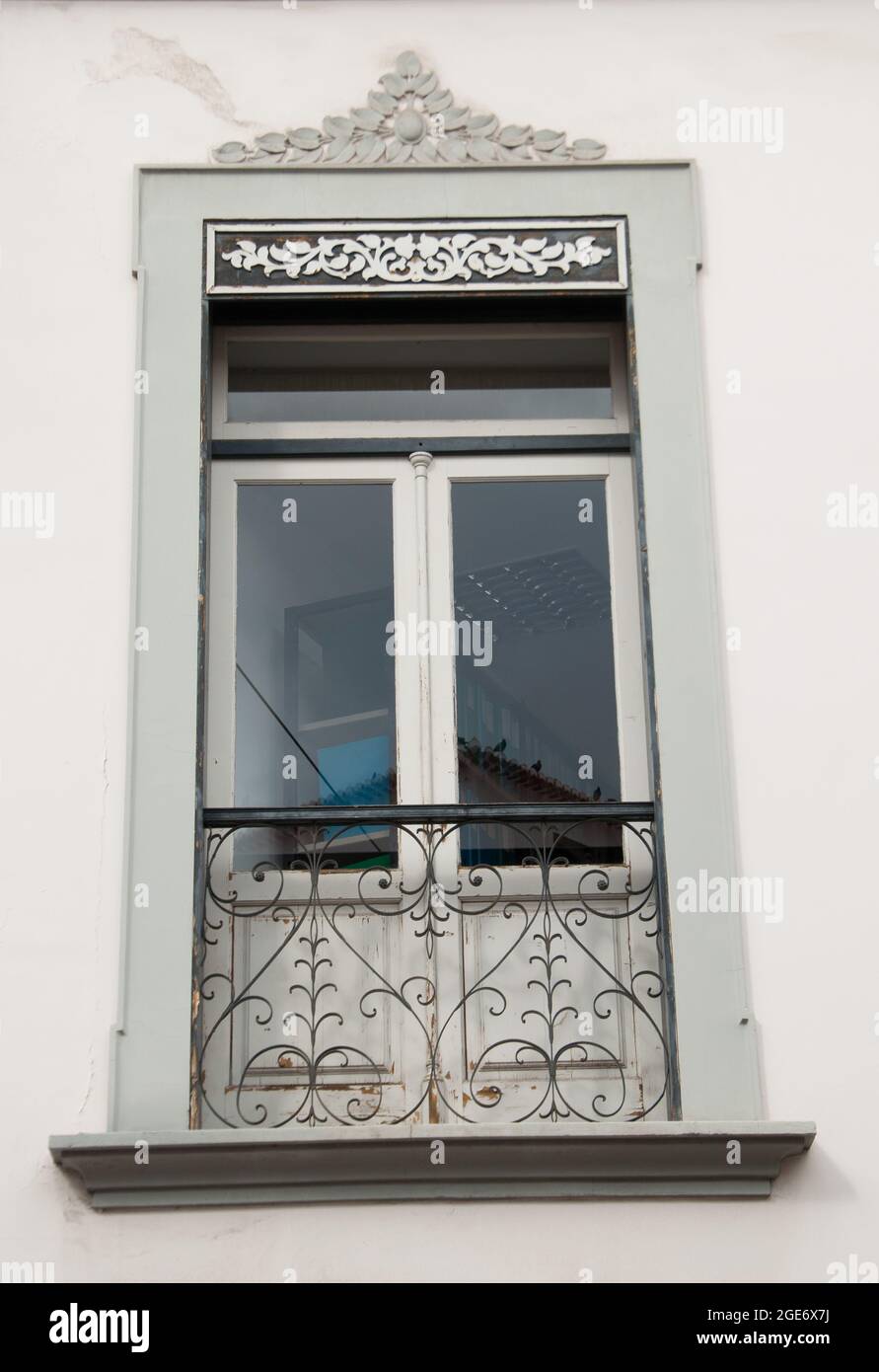 Traditional window and window-frame, Funchal, Madeira, Portugal, Europe ...