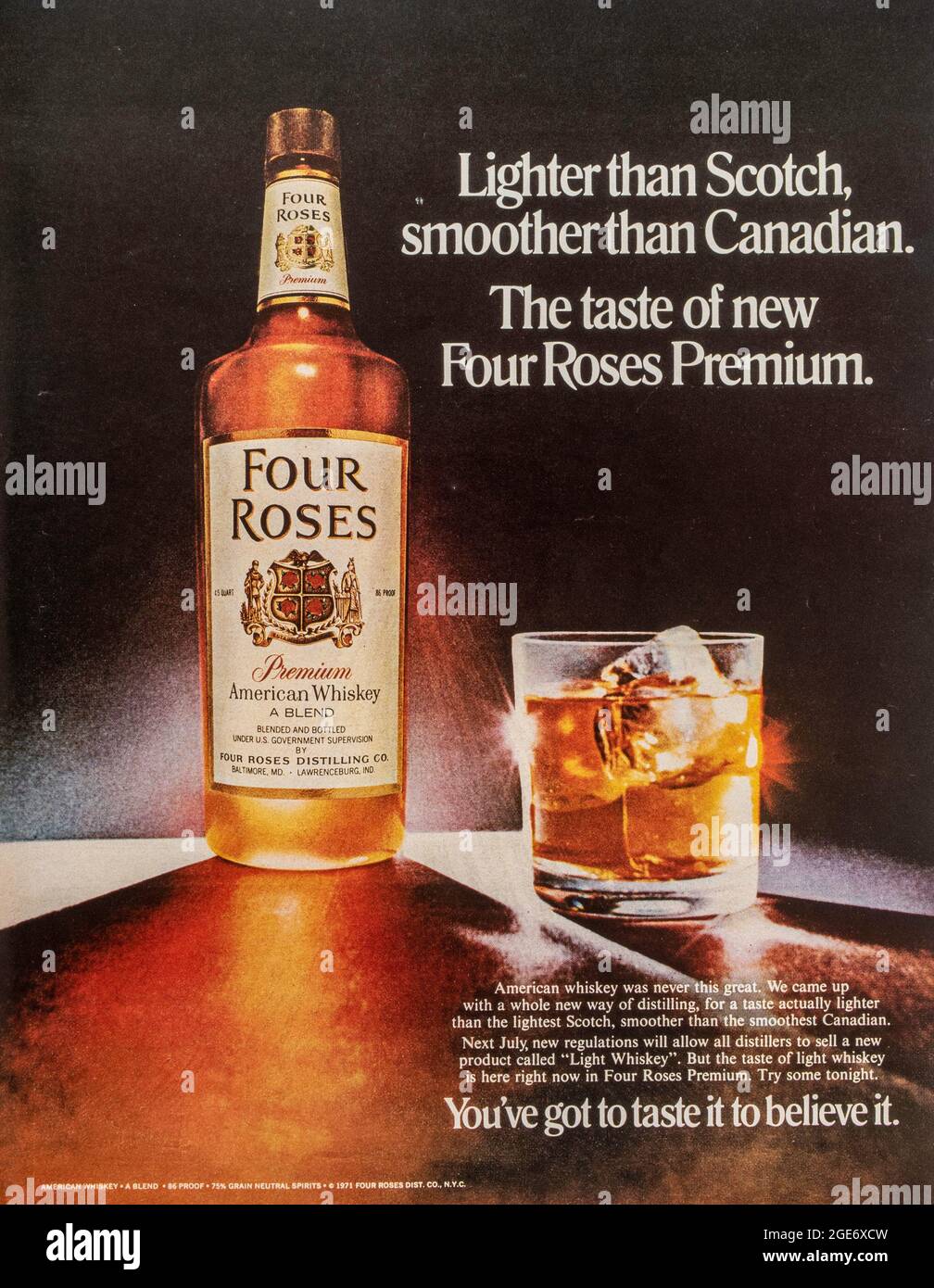 Vintage Life Magazine advertisement, 22 October 1971 issue, USA Stock ...