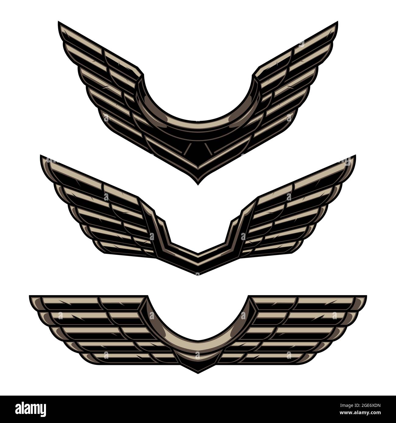 vector wing design with 3 shapes that can be applied to logon and so on ...