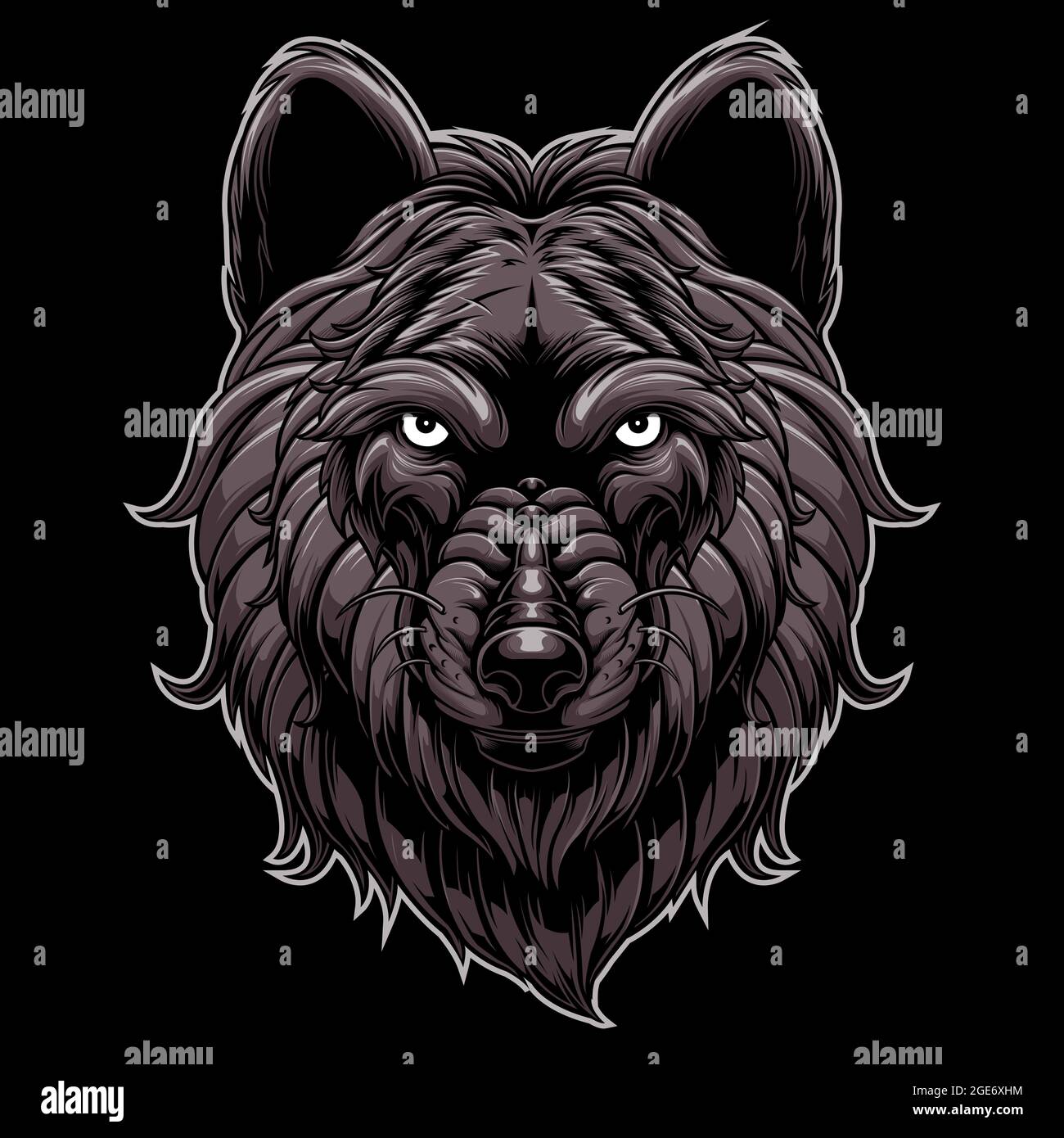 Wolf vector vectors hi-res stock photography and images - Alamy