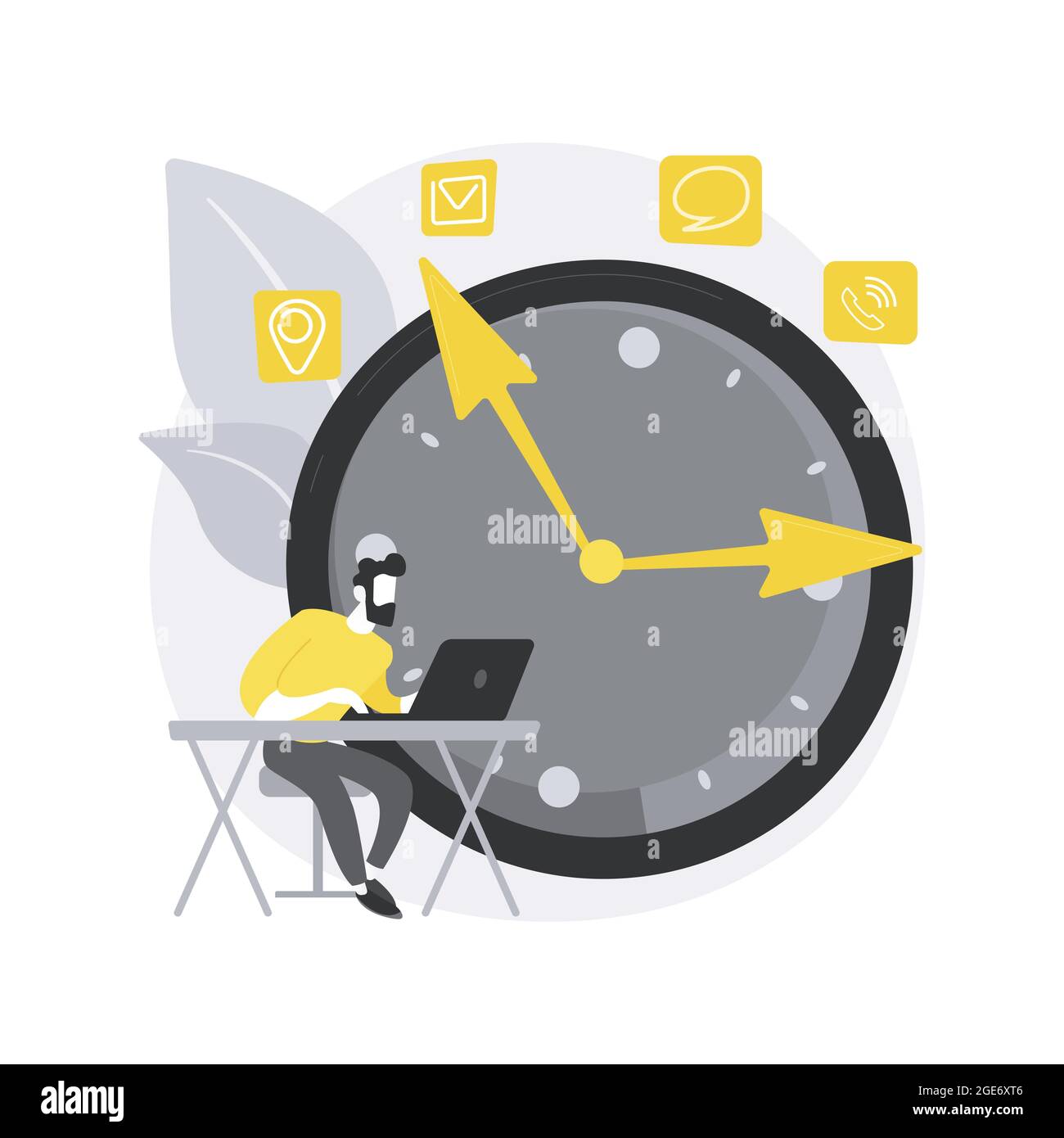 Time tracking tool for work Stock Vector Images - Alamy