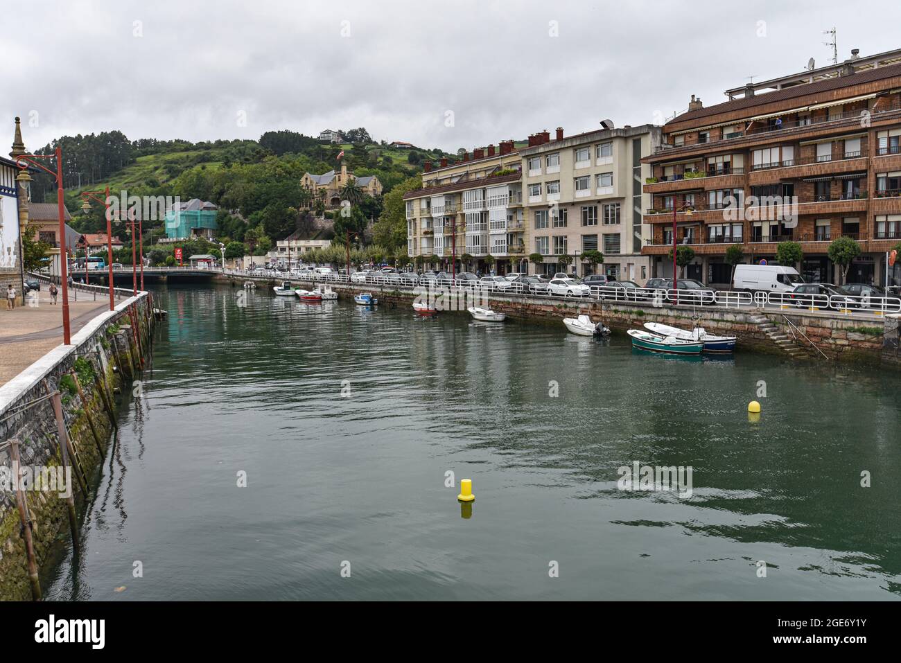 Zumaia, Spain - 14 August 2021: Traditional Basque buildings in the ...