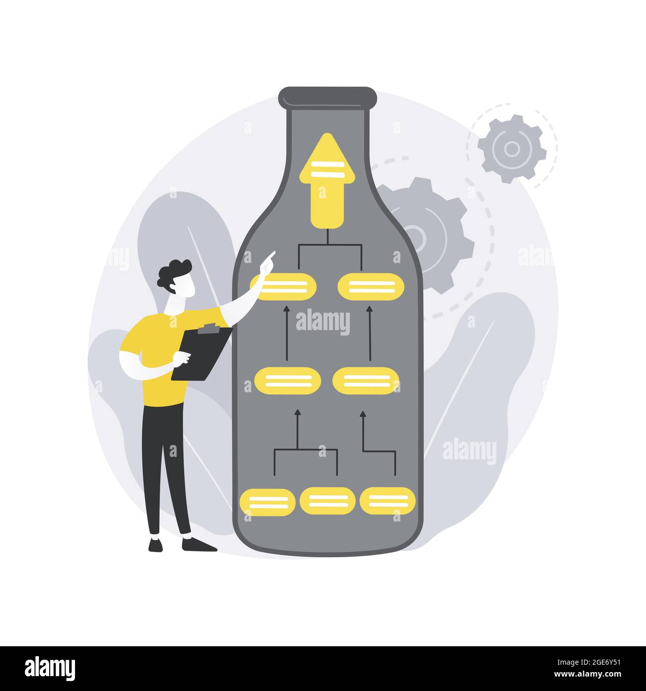 Bottleneck analysis abstract concept vector illustration Stock Vector ...