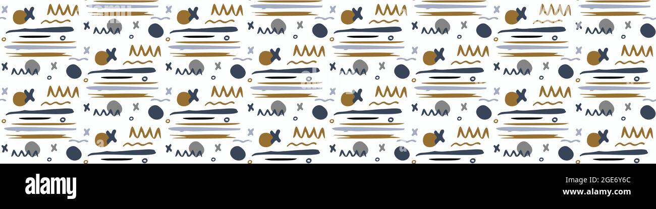 Masculine geometric seamless border pattern. Classic retro geo shape ...