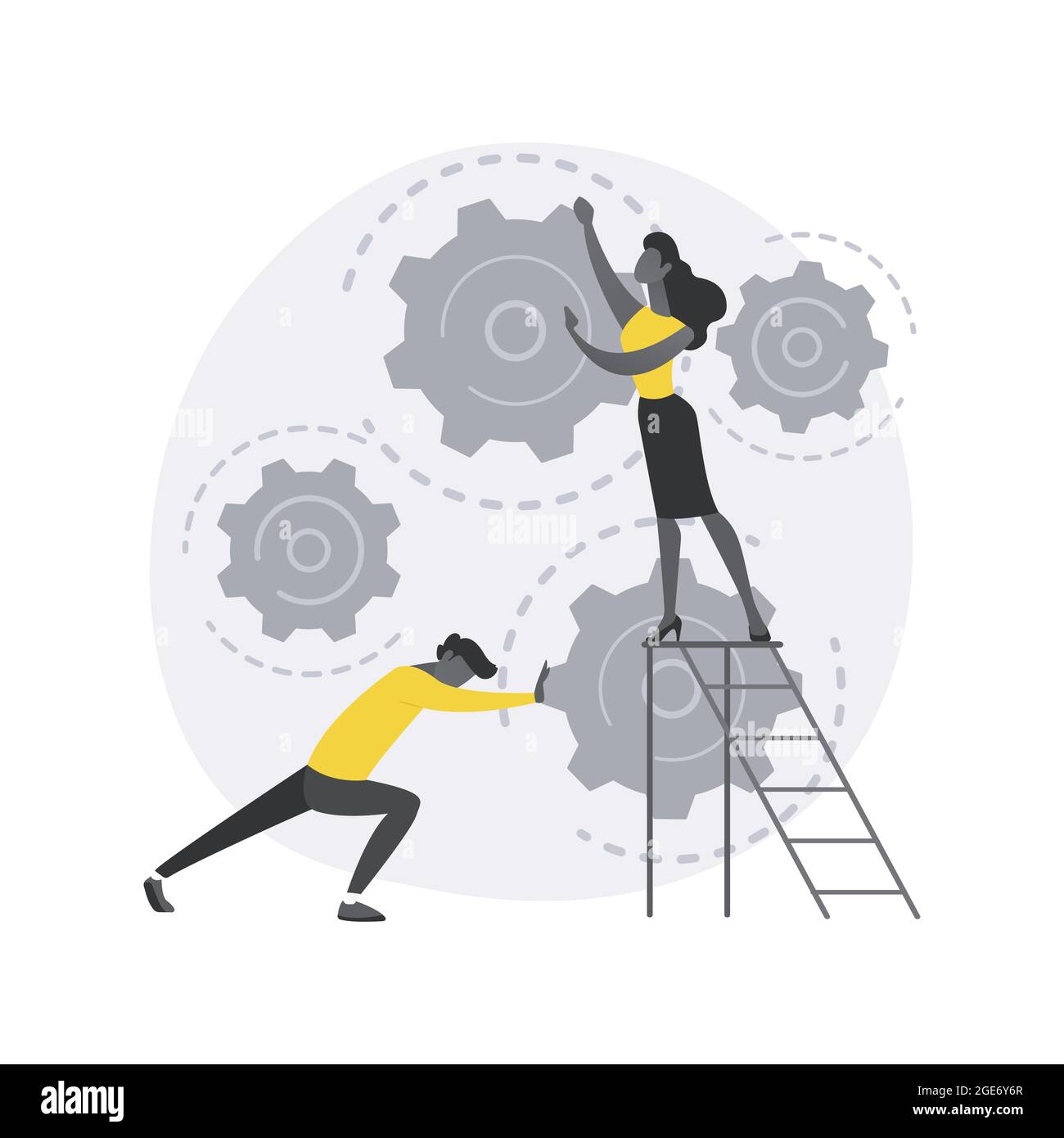 Collaboration abstract concept vector illustration Stock Vector Image ...