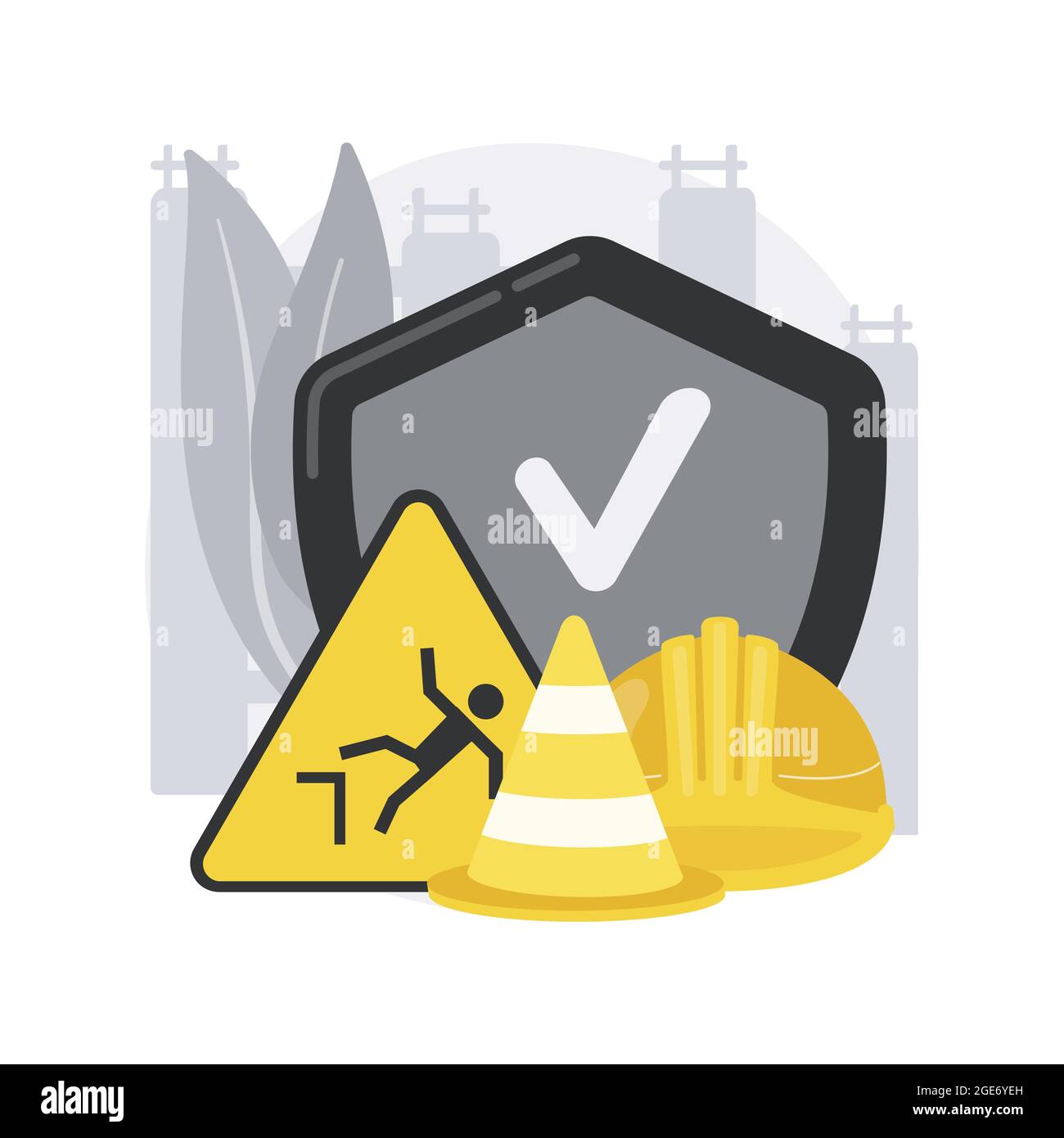 Construction site protection abstract concept vector illustration Stock ...
