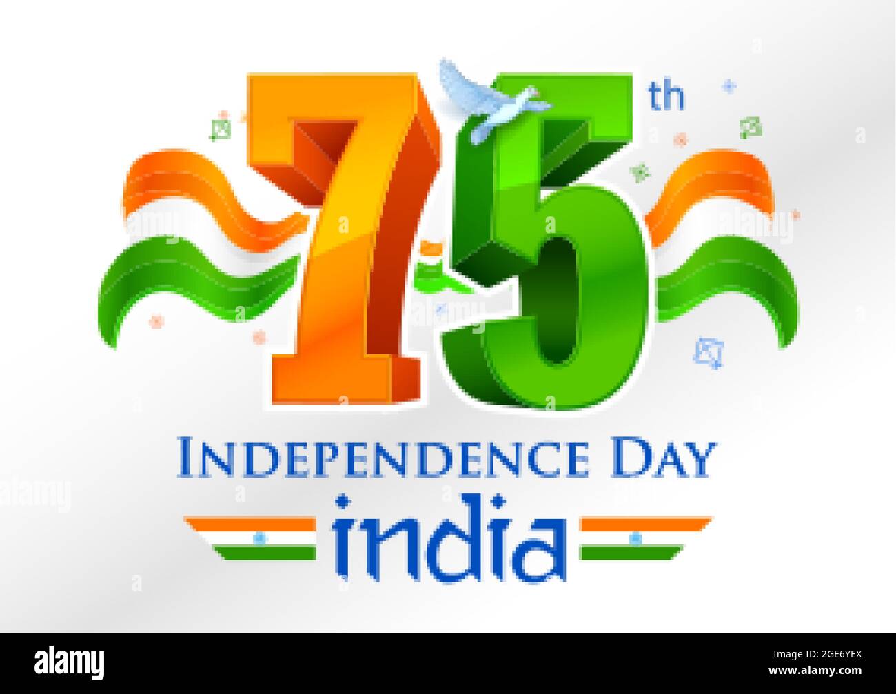75th year of independence day Stock Vector Images - Alamy